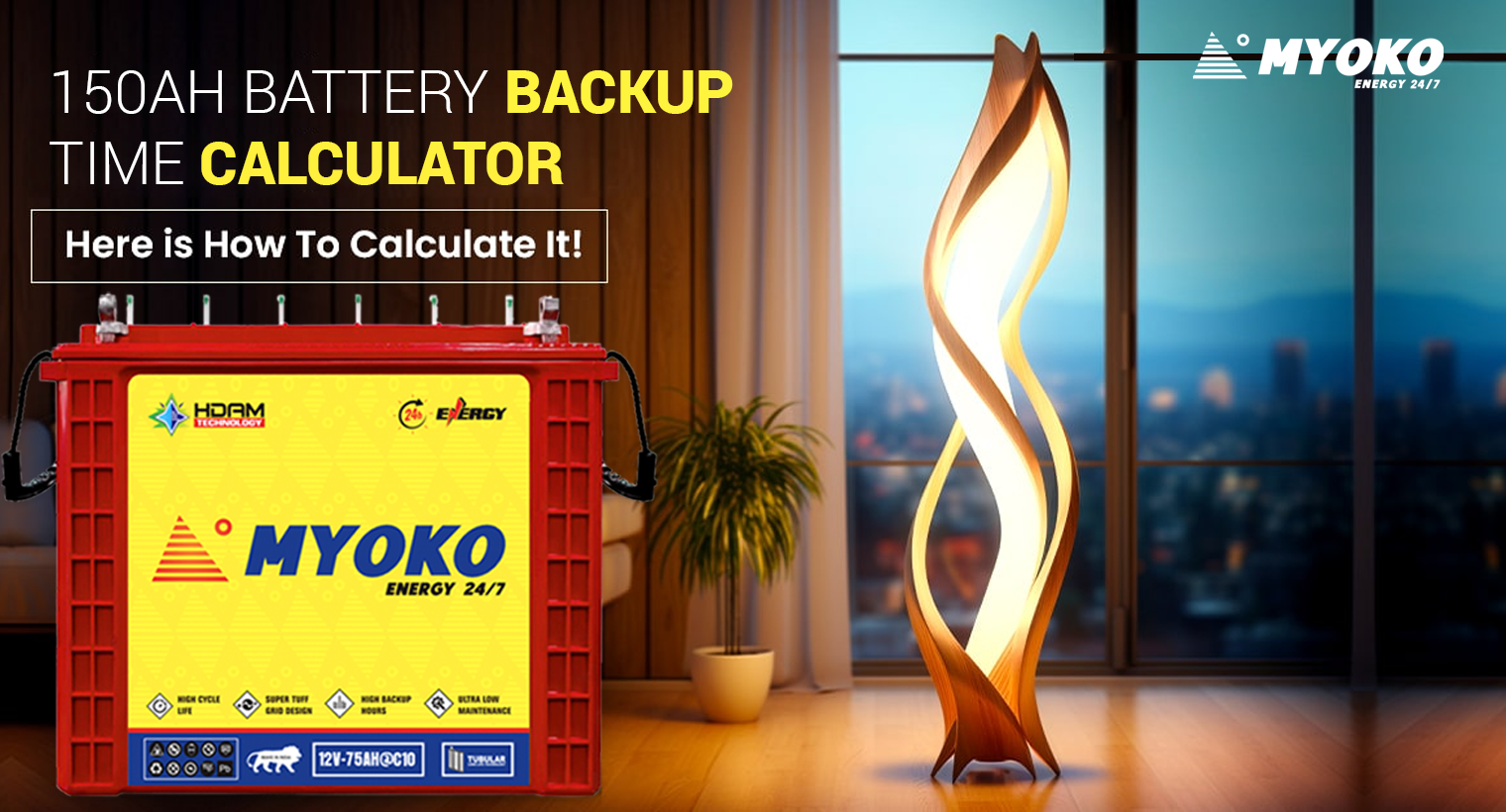 150 ah battery backup time calculator